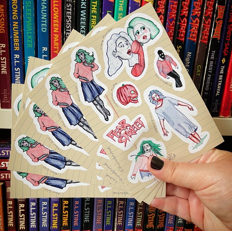 Fear Street Doodle Sticker Sheet - Gloss Vinyl ... - Folksy