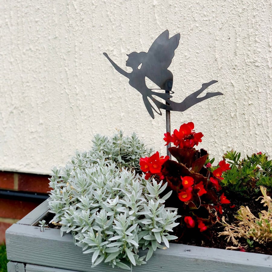 Garden Stake, Art, Steel, Fairy, Housewarming Gift - Folksy