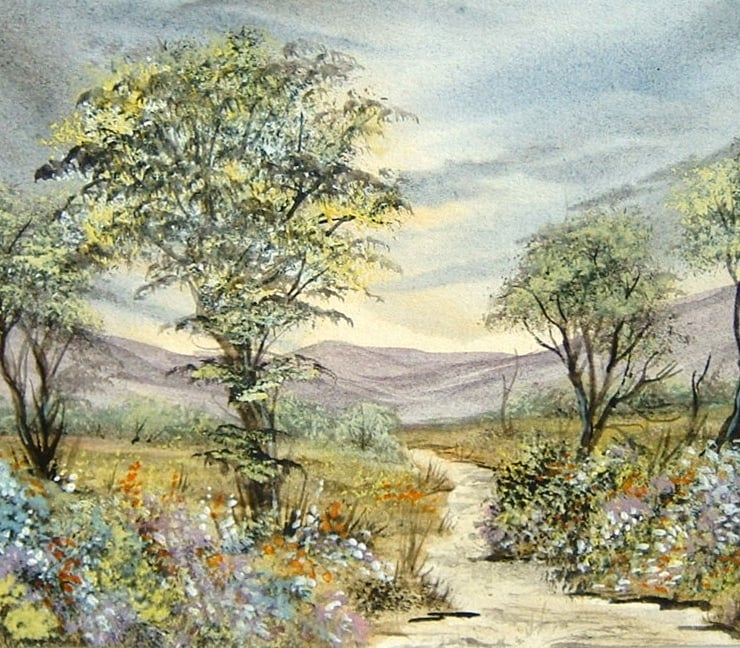 country landscape art original painting 7x5 ref... - Folksy