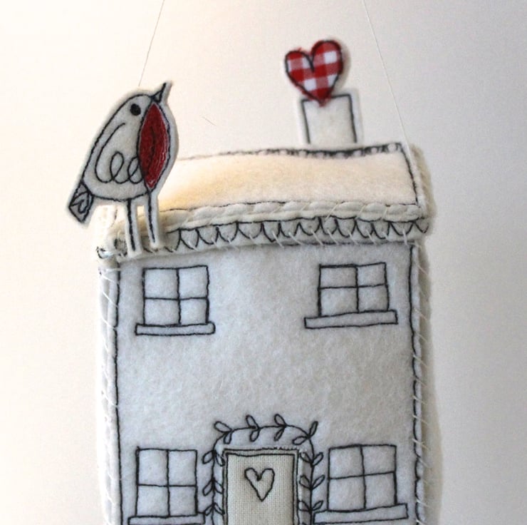 'I made a little House with a Robin' - Decoration - Folksy