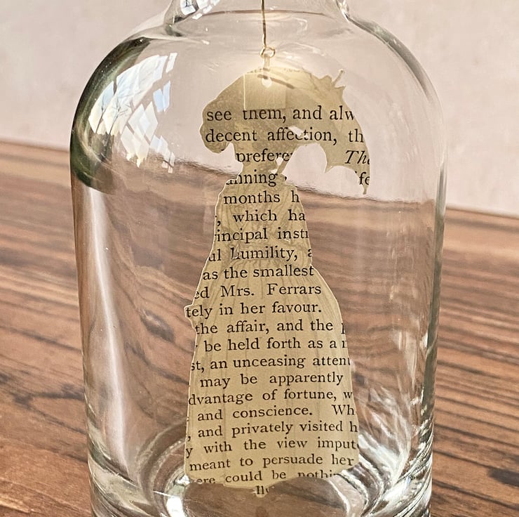 Character in a bottle. Eleanor Dashwood. Hand ... - Folksy