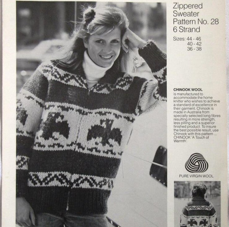 Three vintage Canadian knitting patterns for sw... - Folksy