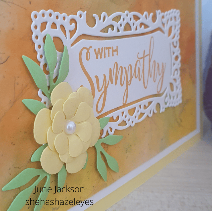A floral die-cut sympathy card, die cut sympath... - Folksy