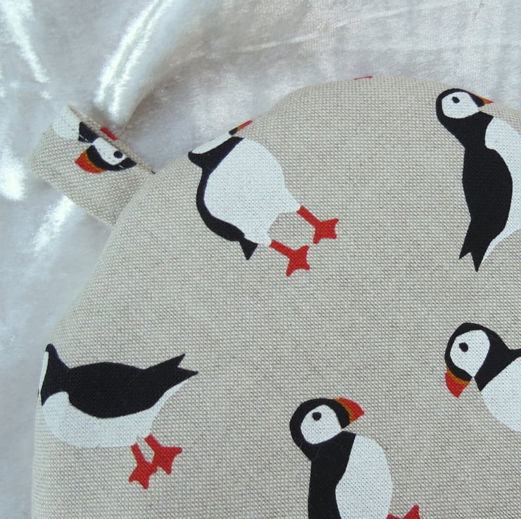 Cafetiere cosy. Puffins design. Size large. Co... - Folksy