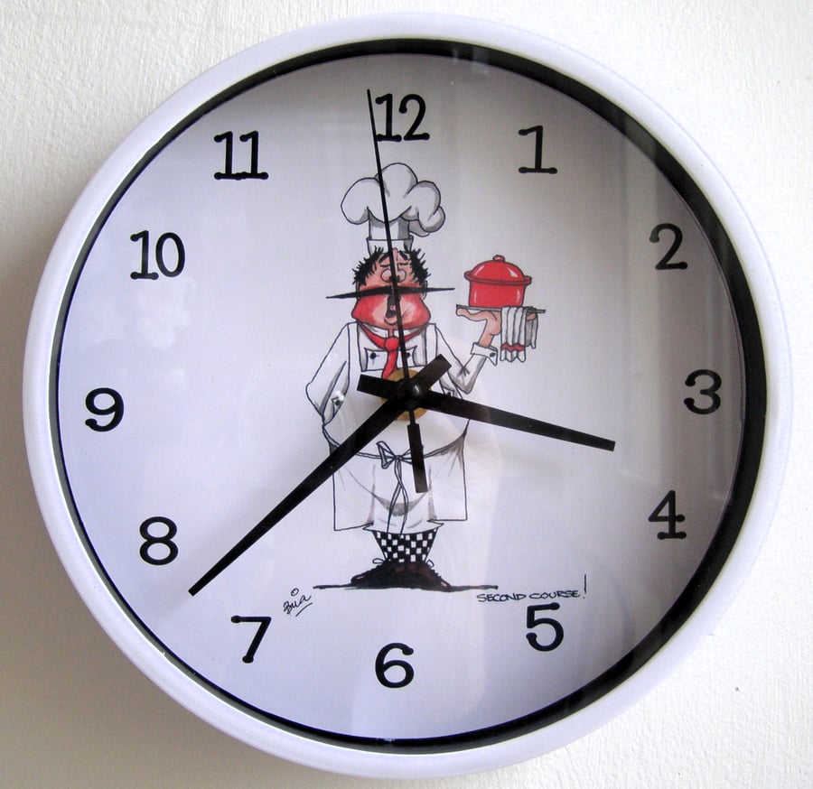 Chef C non ticking wall clock - Folksy