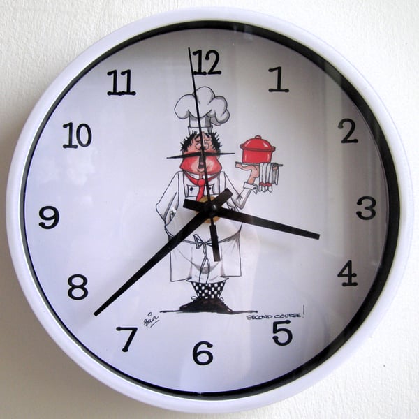 Chef C non ticking wall clock - Folksy