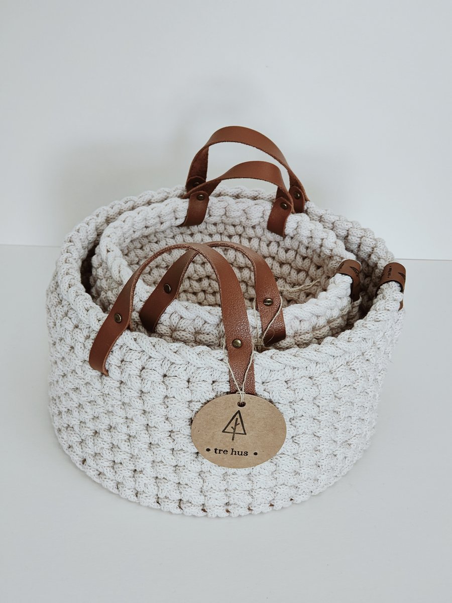 Boho Scandi Handmade Nesting Baskets - Folksy