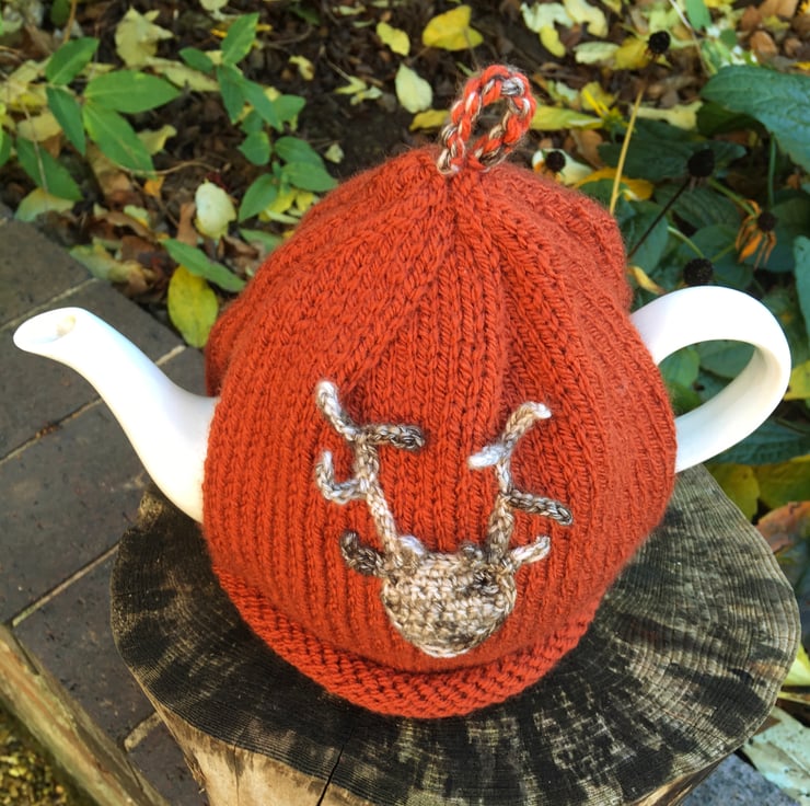 Stag Head Tea Cosy, Deer Tea Cozy - Folksy