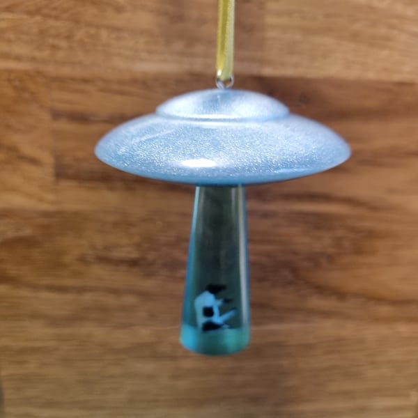UFO Cow Abduction Christmas Decoration - Folksy