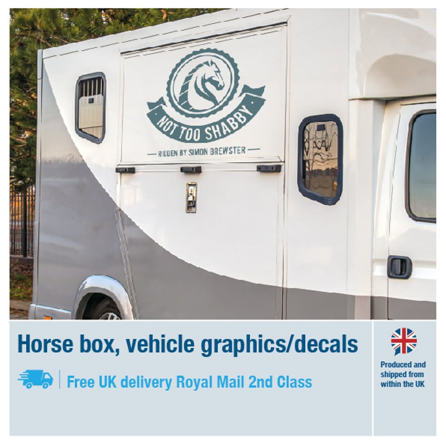 Horse box trailer vinyl graphics, stickers, lab... - Folksy