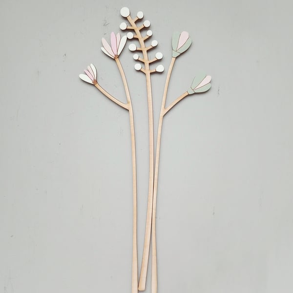 Forever Flowers, Wooden Flower Stems, Everlasti... - Folksy