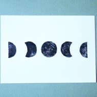 Free Postage - A5 Signed Original Moon Phases L... - Folksy