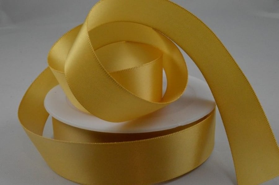 Gold double satin ribbon 50mm x 2 metres - Folksy