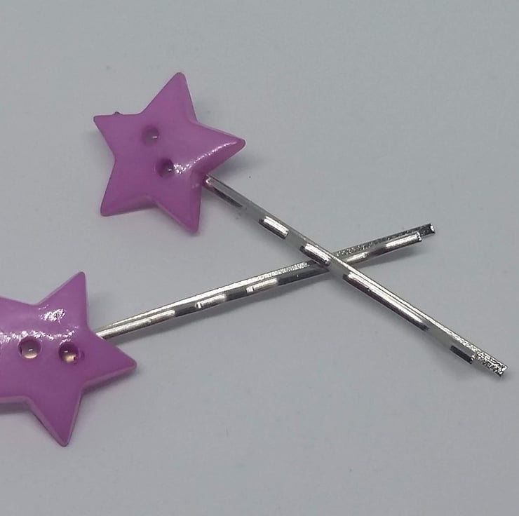 Purple Star Hair clips magical themed accessory... - Folksy