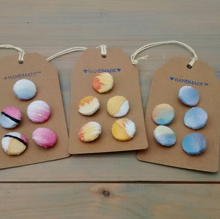 Silk Buttons, Handmade Buttons, Sewing Gifts, F... - Folksy