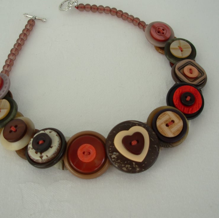 Button Necklace - Folksy