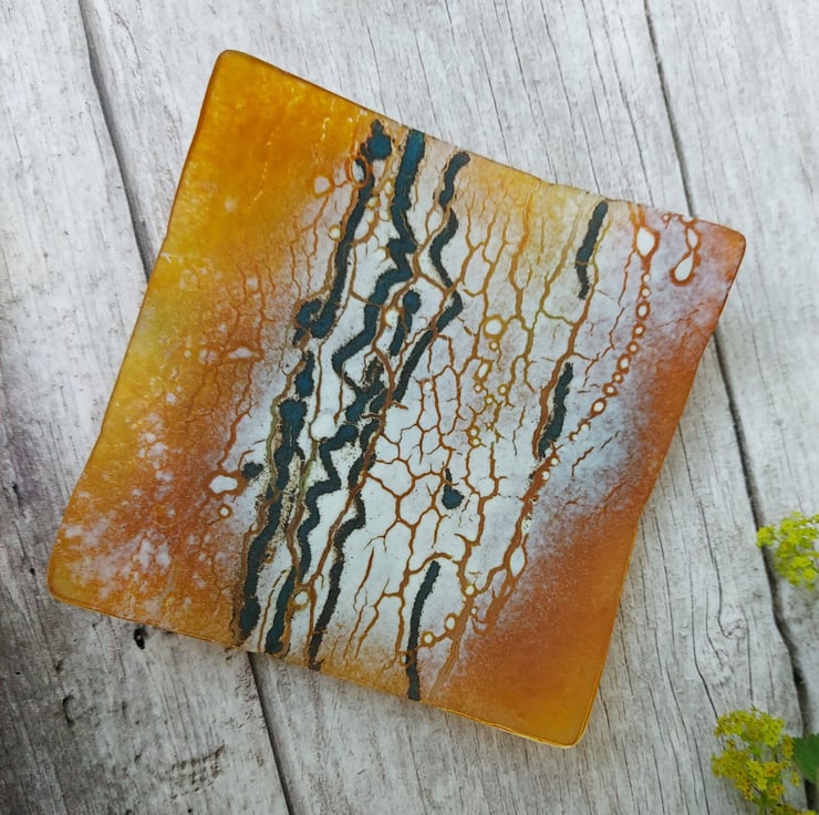 Silver Birch Glass Dish - Folksy