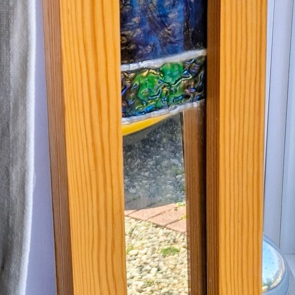 'Angel Fish' unique stained glass wall panel wi... - Folksy