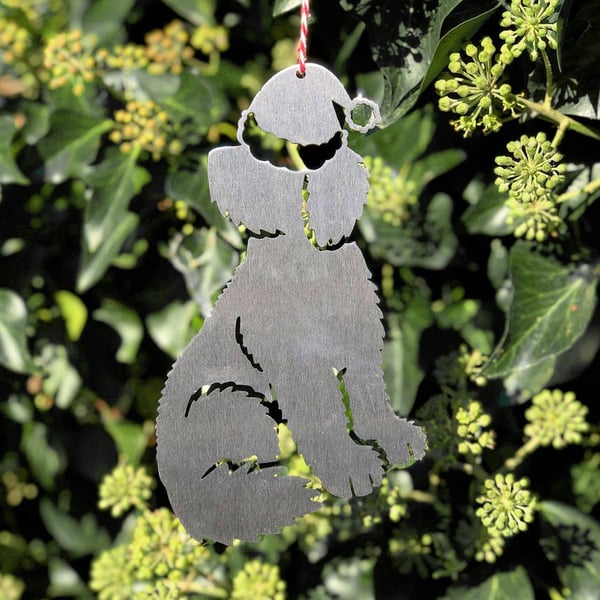 Cockapoo in Santa Hat - Decorations for Life - Folksy