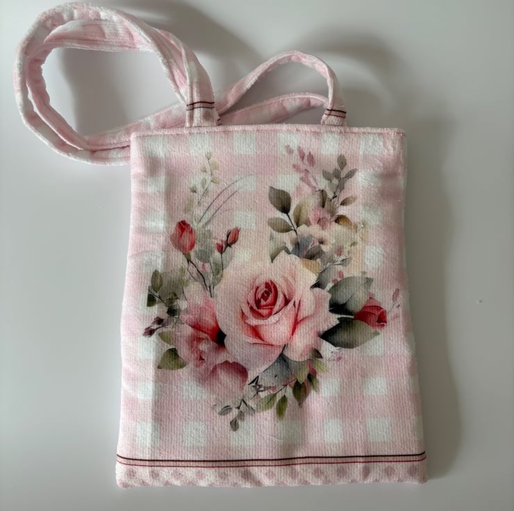Shoulder Bag - Tea Towel, Roses bag - PB5 0025 - Folksy