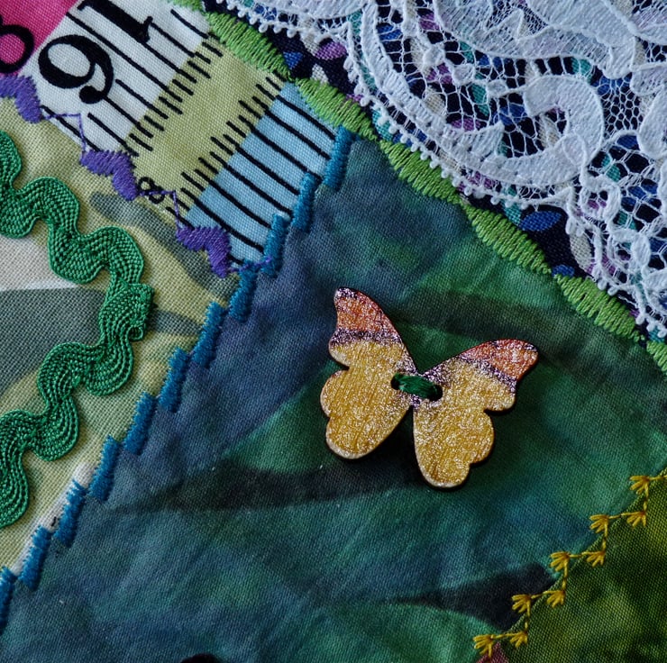 Embellished Patchwork A5 Notebook with Lined N... - Folksy