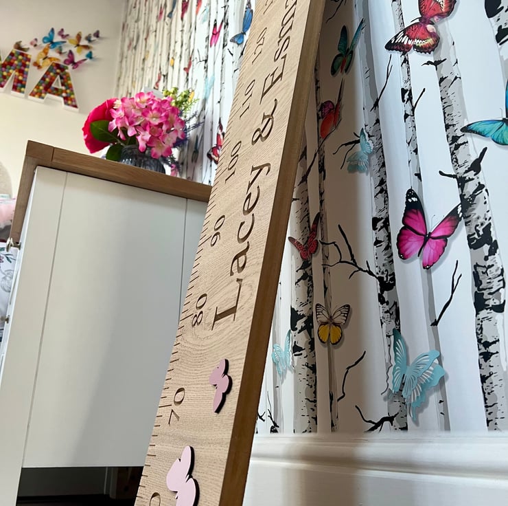 Personalised Wooden Height Chart, Height Ruler. - Folksy