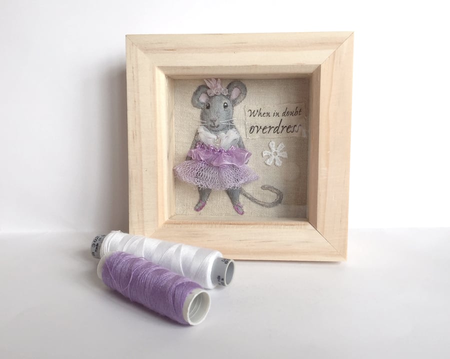 mouse, framed mouse picture - Folksy
