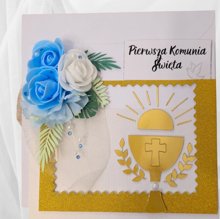Personalized First Holy Communion Card, Handmad... - Folksy