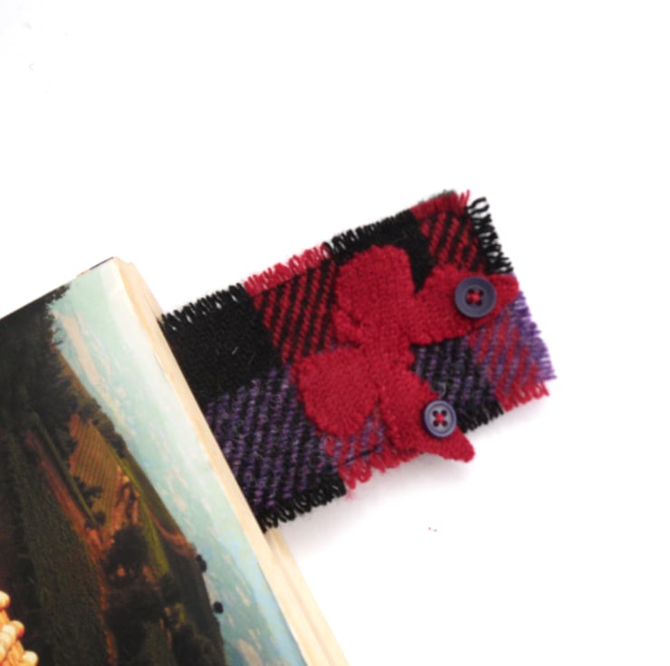 Harris Tweed book mark - Folksy