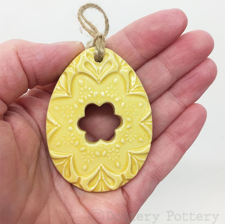 Pottery Easter Egg decoration Ceramic Easter Eg... - Folksy
