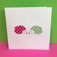 Hedgehog Card - Folksy