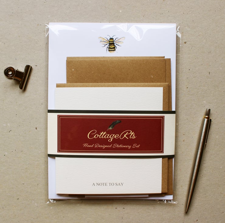 Bumble Bee Letter Writing Set Stationery Set ... - Folksy