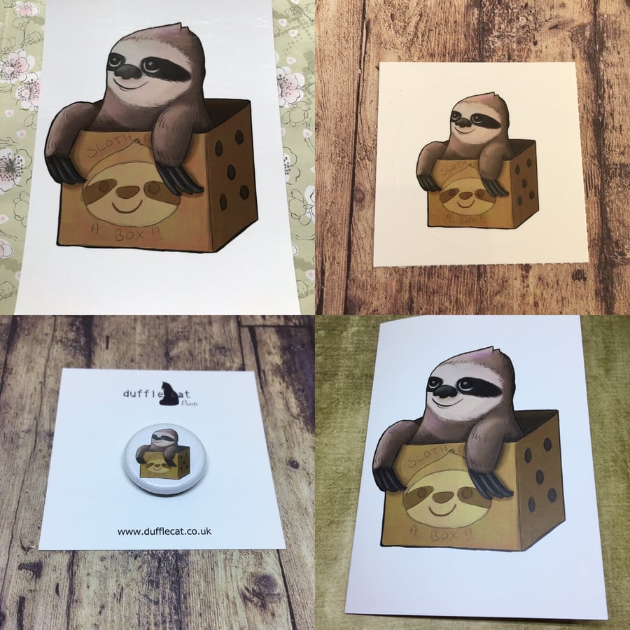 Sloth in a Box Gift Set - Folksy