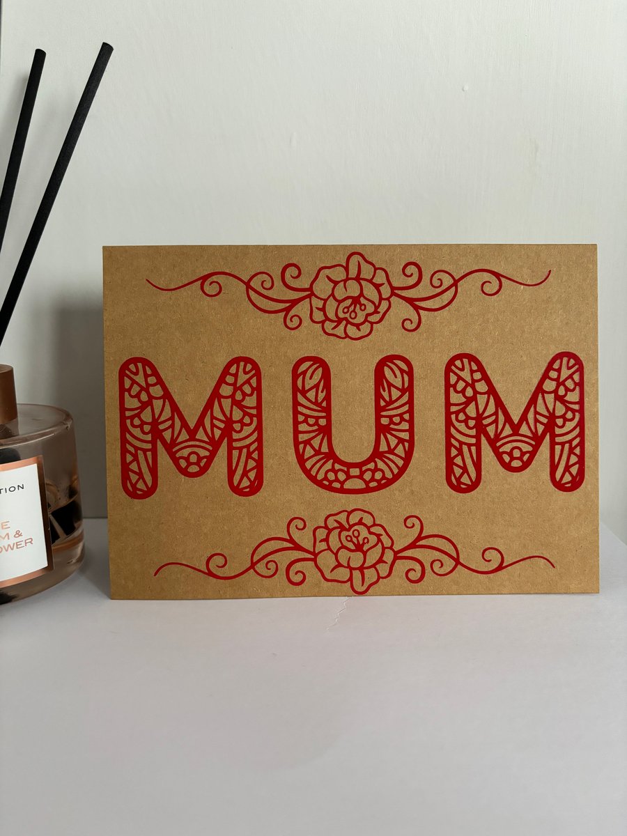 Red Pattern Mum - Folksy