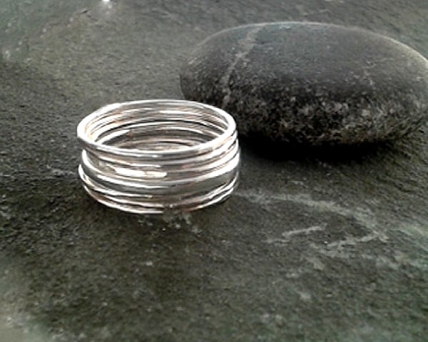 Seven stacking rings - Folksy