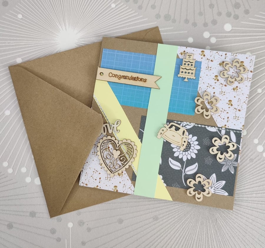 Bespoke Wedding Card - Folksy