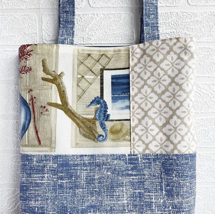 Panelled Beachcomber Tote Bag - Folksy