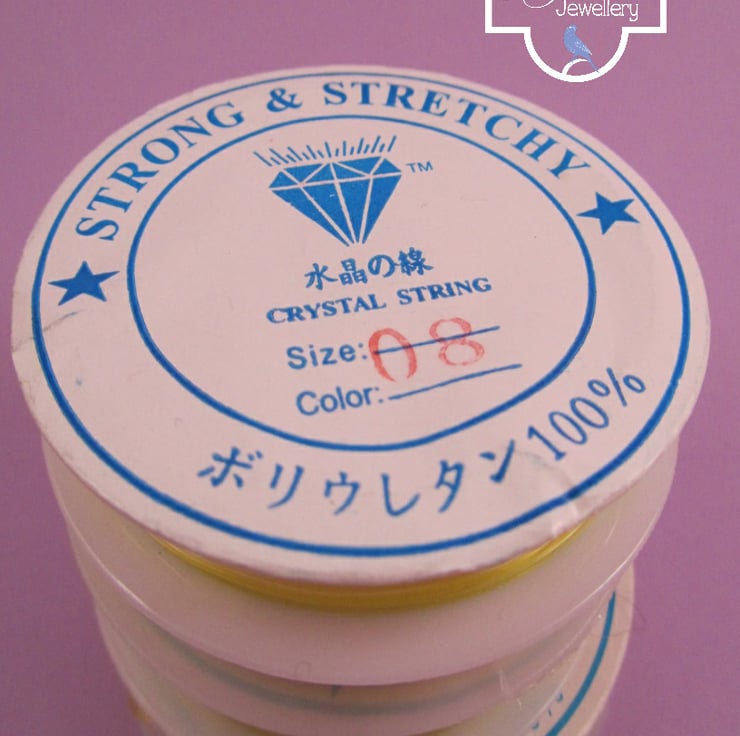 Yellow Beading Elastic, 0.8 mm, 4 reels, Crysta... - Folksy