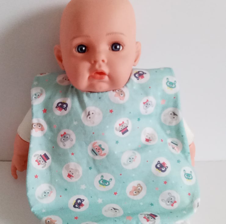 Bib, Patchwork bib, quilted, Reversible bib, OO... - Folksy