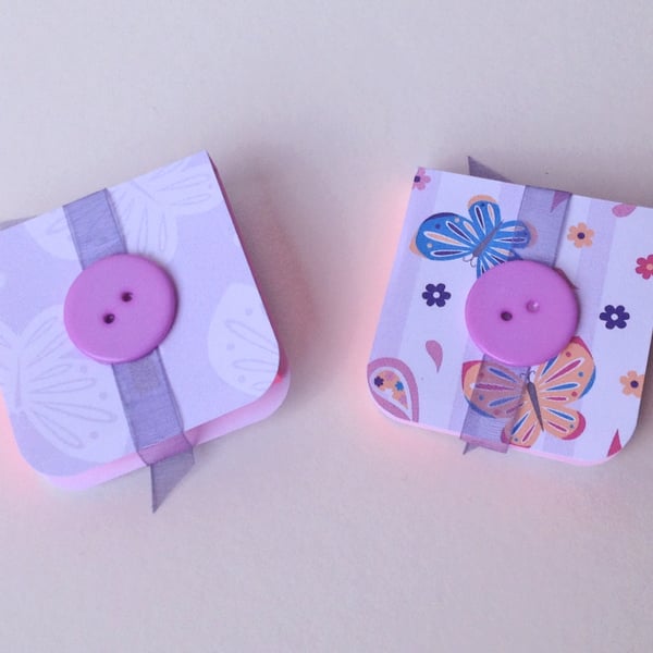 Mini Notebooks, Set of Two Handmade Notebooks - Folksy