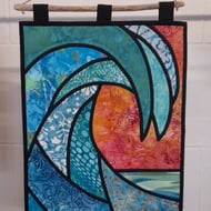 Wave Applique Wallhanging - Folksy
