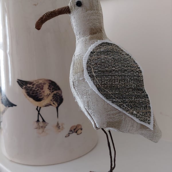 Small wading bird soft sculpture ornament decor... - Folksy