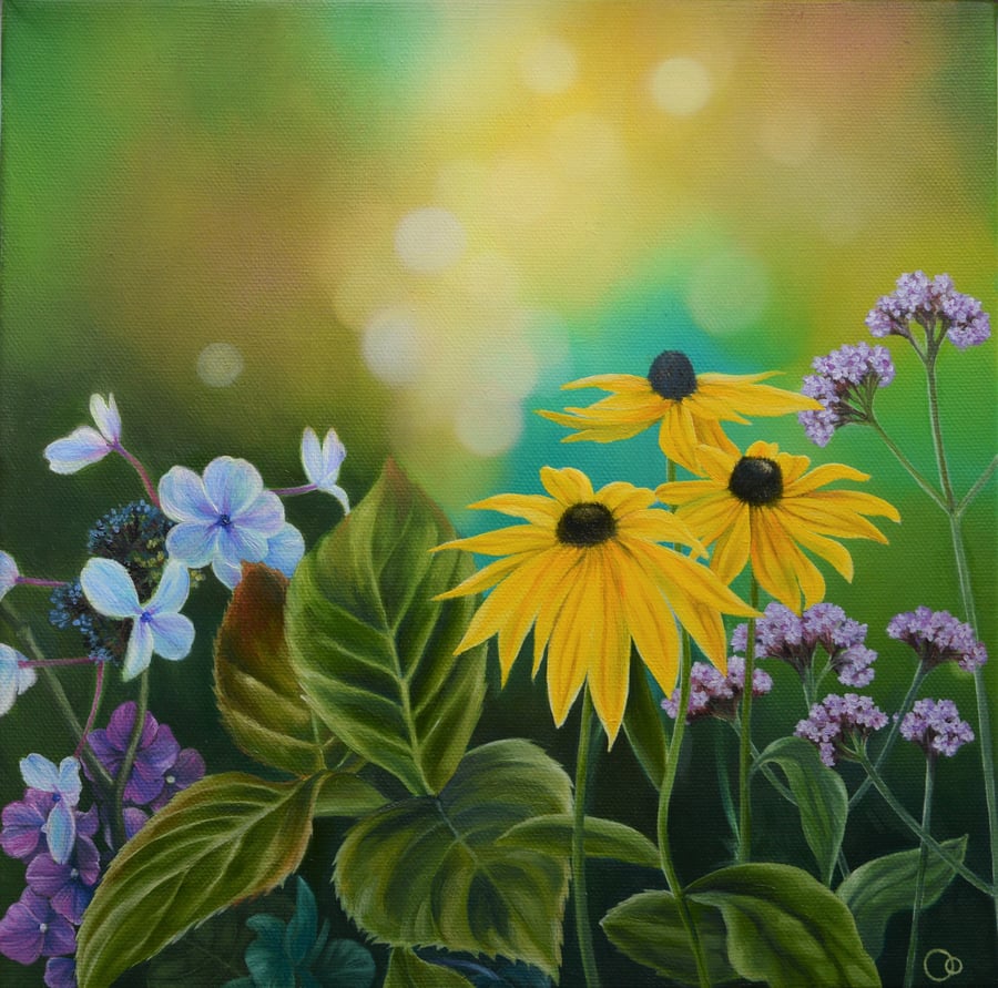 Late Summer Blooms Original Oil Floral Painting - Folksy