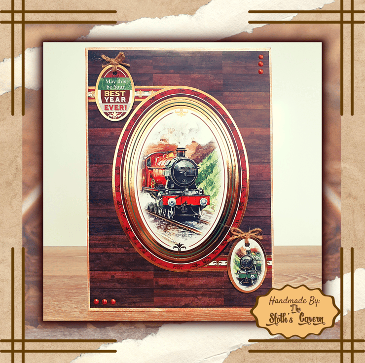 Birthday Card with train image "May This B... - Folksy