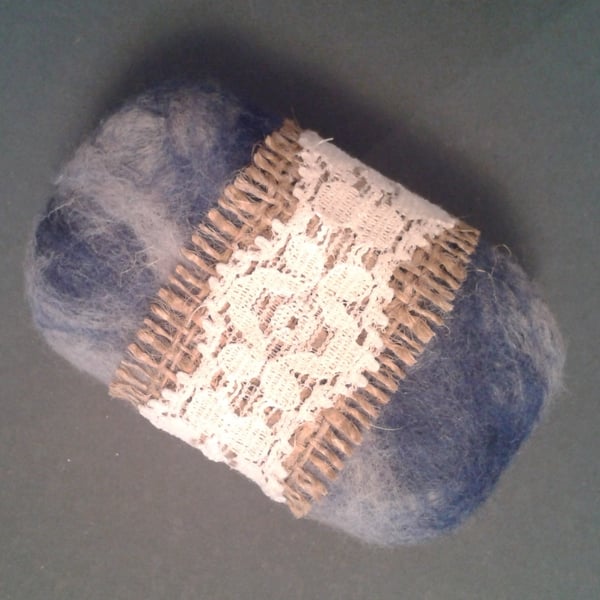 Felted Soap - for sensitive skin (blue-grey) - Folksy
