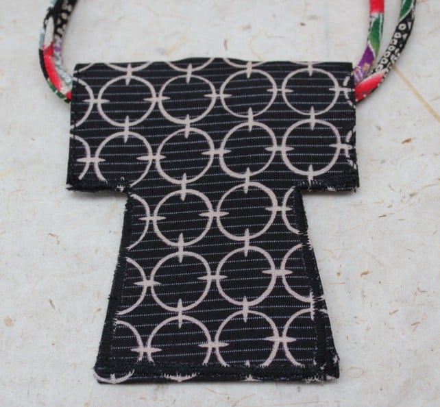 Textile Art Kimono Pendant Neck Piece - Folksy