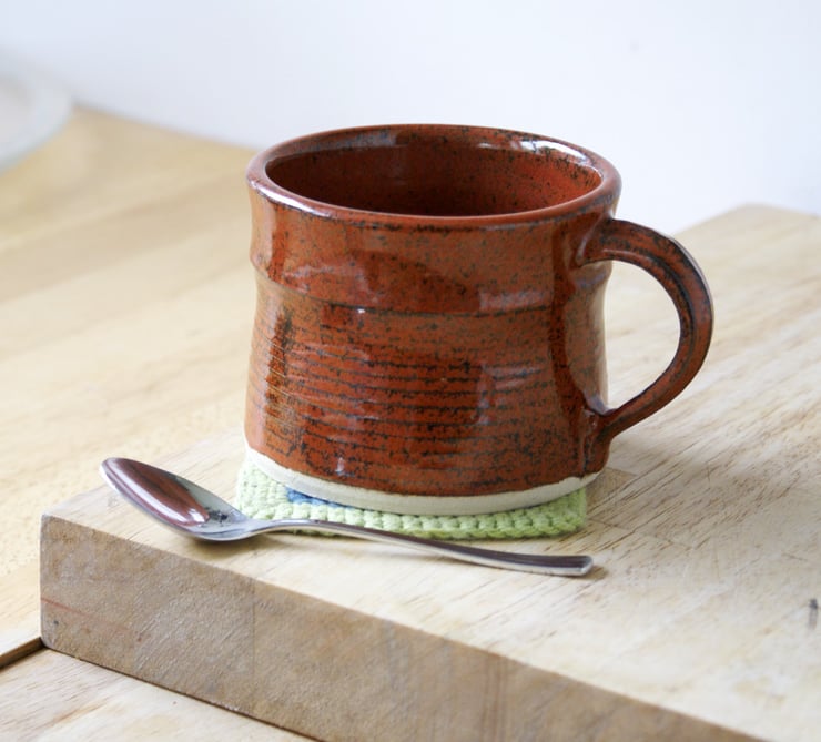 Set of two handmade tea mugs - stoneware potter... - Folksy
