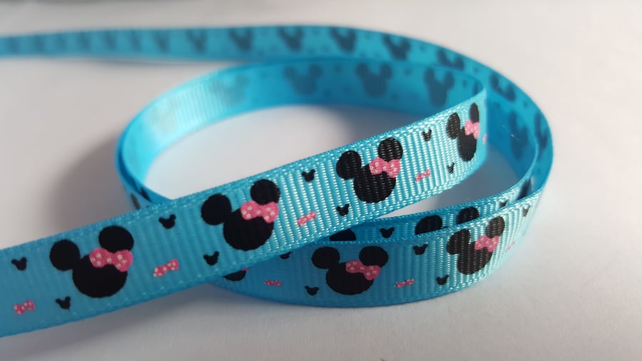 3m Ribbon - Printed Grosgrain - 9mm - Cartoon M... - Folksy