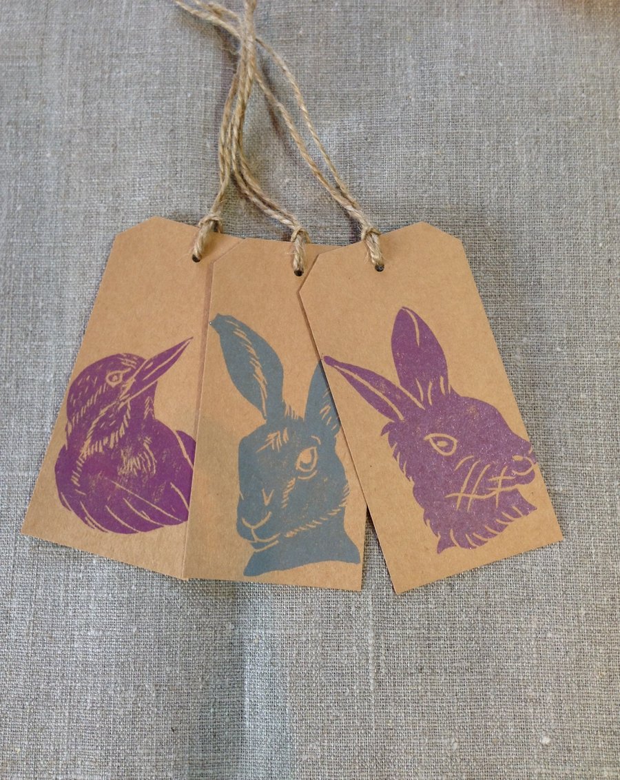 Hand Printed Gift Tags - Folksy