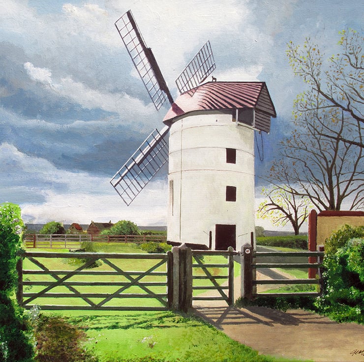 Ashton Windmill, N.Somerset, Landscape, Giclee... - Folksy